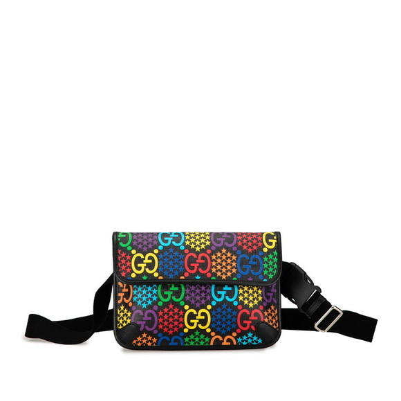 Gucci | Bags | Gucci Gg Psychedelic Body Bag Waist Bag Black Multicolor ...